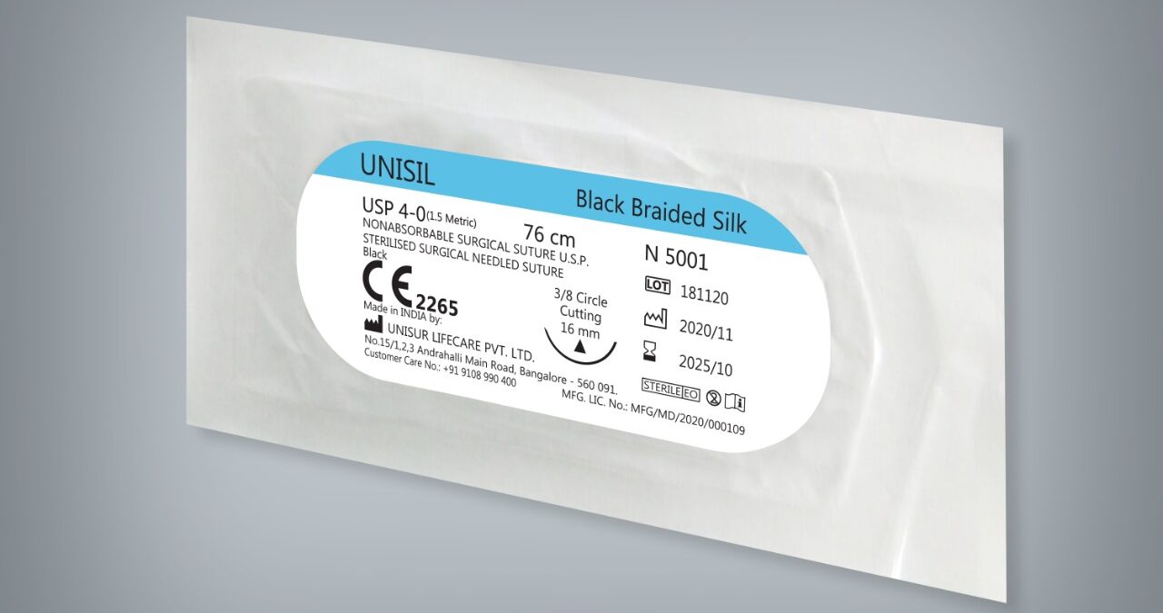 Black Braided Silk Suture Manufacturer & Exporter in India