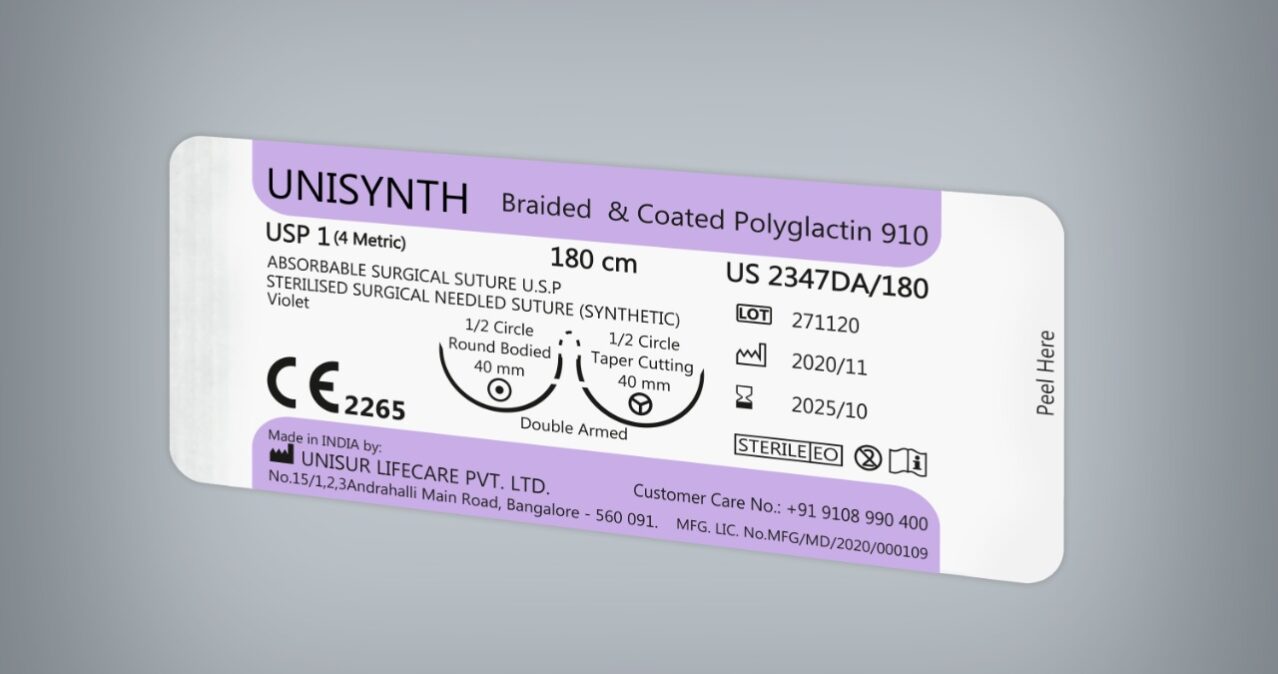 Braided and Coated Polyglactin 910 Suture - Universal